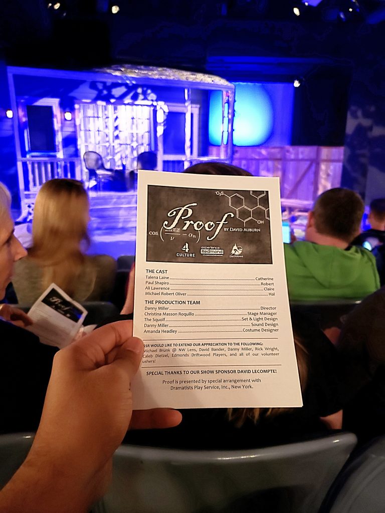 Proof – Play – SecondStory Repertory – Shows I've Seen | Theatre Reviews
