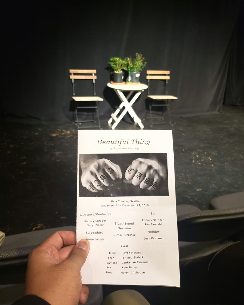 Beautiful Thing – Play – Slate Theatre – Shows I've Seen | Theatre Reviews