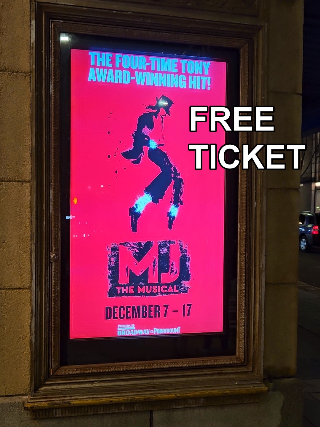 Free Ticket – MJ: The Musical – Paramount Theatre – Shows I've Seen | Theatre Reviews